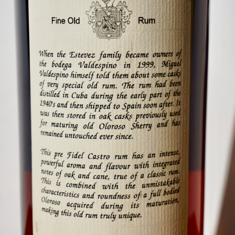 Rum - Valdespino Legend of Cuban Rum Pre-Castro 1962 / 70cl / 45%