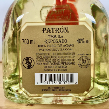 Patron Reposado Tequila, 70 cl, 40 % vol.