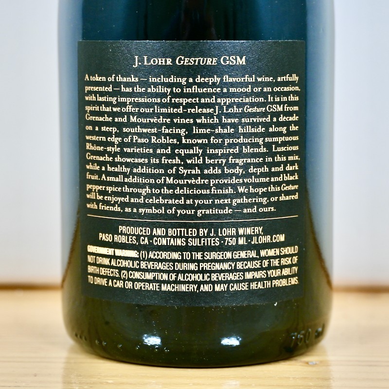 Wein - Jerry Lohr Gesture GSM AVA 2018 USA / 75cl