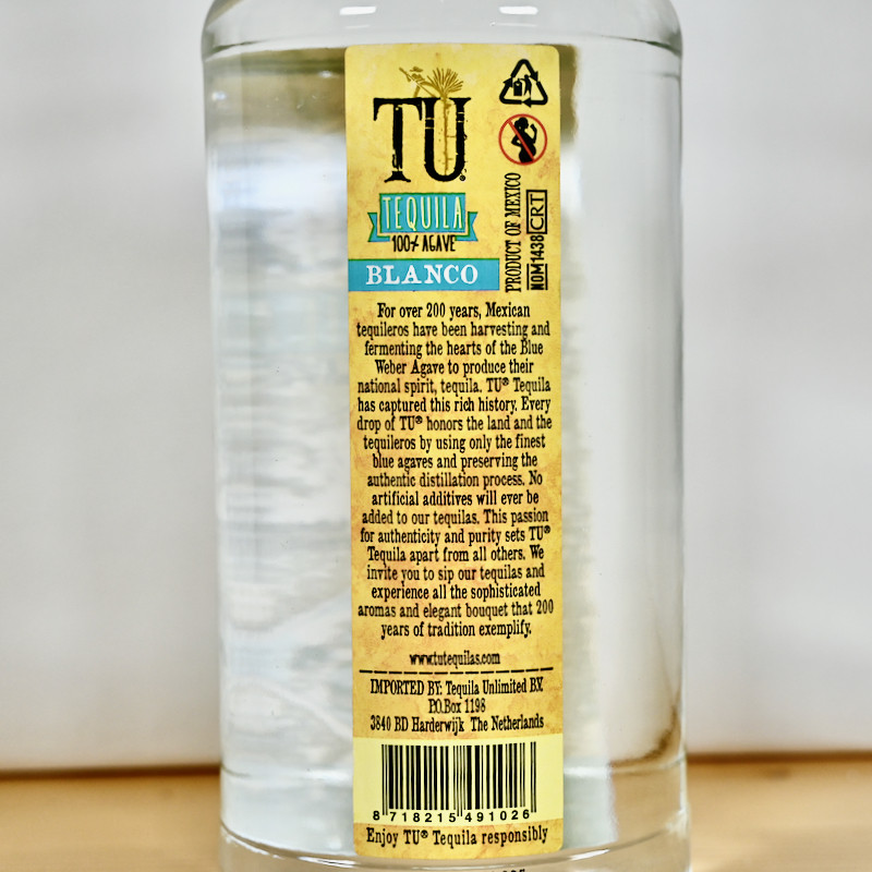 Tequila - TU Blanco Liter / 100cl / 40%