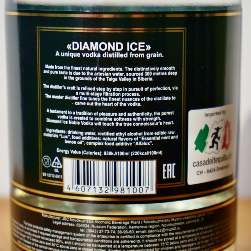Vodka - Diamond Ice Noble Vodka / 50cl / 40%